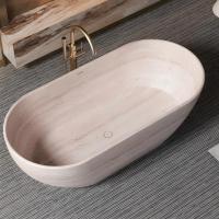 China Seamless Hygienic Freestanding Solid Surface Bathtub For Villa Hotel Bathroom for sale