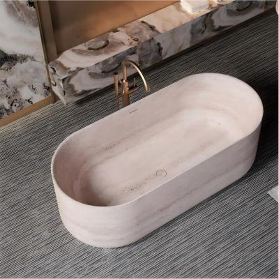China Seamless Hygienic Freestanding Solid Surface Bathtub For Villa Hotel Bathroom for sale