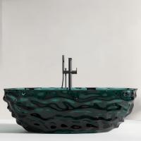 China Designer Freestanding Sculptural Stone Resin Solid Surface Bathtub 1800mm For Modern Bathroom for sale