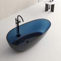 China Residential Freestanding Stone Resin Bathtub 48 Inch Stainproof for sale