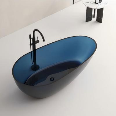 China Residential Freestanding Stone Resin Bathtub 48 Inch Stainproof for sale