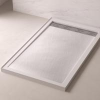 China ODM Stone Texture Solid Surface Shower Base Tray 60 x 32 For Modern Bathroom for sale