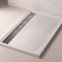 China Bespoke Stone Effect Solid Surface Shower Tray 1400 X 700 Black Beige for sale