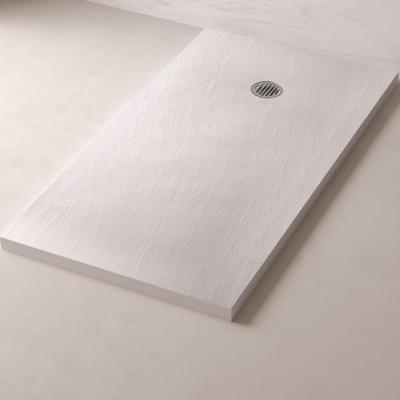 China Bespoke Stone Effect Solid Surface Shower Tray 1400 X 700 Black Beige for sale