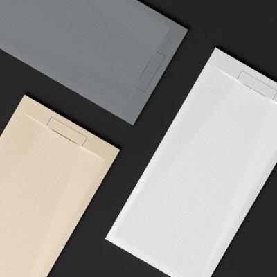China Anti Slip Natural Stone Solid Surface Shower Pan Tray 1200 X 700 OEM for sale