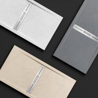 China Waterproof Bathroom Flush Solid Surface Shower Tray 700x1200 For Hotels Apartments for sale