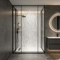 China Abstract solid surface shower panels Non Porous Wall tub surround panels Slab for sale