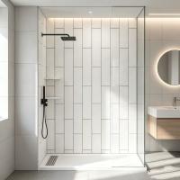 China Splashback Solid Surface Wall Panel Bathroom Subway Cladding Waterproof Moisture Resistant for sale
