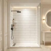 China Custom Solid Surface Wall Panel Shower Surrounds Water Resistant 4x8 for sale