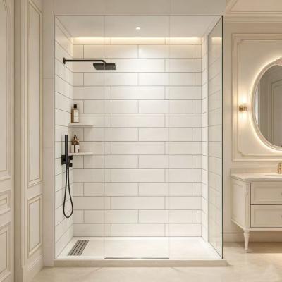 China Custom Solid Surface Wall Panel Shower Surrounds Water Resistant 4x8 for sale