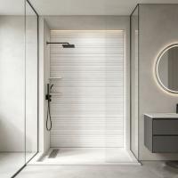 China Horizontal Bathroom Solid Surface Shower Wall Panels Surround For Shower ODM for sale