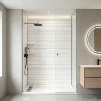 China Horizontal Bathroom Solid Surface Shower Wall Panels Surround For Shower ODM for sale