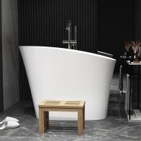 China Bathroom Petite Freestanding Solid Surface Bathtub Deep Soaking Anti Scratch for sale