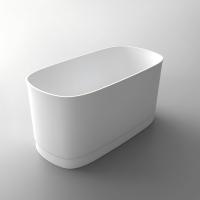 China Compact Resin Freestanding Bathtub 1300mm Homogeneous Solid Surface for sale