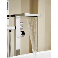 China Polished Chrome Freestanding Waterfall Bath Taps Faucet Widespread for sale