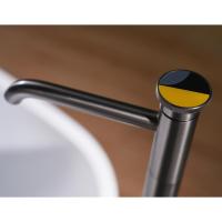 China Minimalist Gunmetal Grey Freestanding Bathtub Faucet Solid Brass Floor Mounted Tub Filler bath sanitary ware for sale