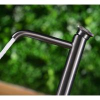 China Minimalist Gunmetal Grey Freestanding Bathtub Faucet Solid Brass Floor Mounted Tub Filler bath sanitary ware for sale
