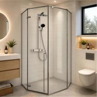 China Bathroom Tempered Glass Frameless Shower Enclosure Hinged Pivot Door for sale