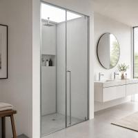 China Modern Frameless Glass Shower Enclosures Pivot Door Flexible Opening OEM for sale