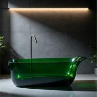 China Residential Freestanding Stone Resin Bathtub 48 Inch Stainproof for sale