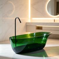 China Residential Freestanding Stone Resin Bathtub 48 Inch Stainproof for sale