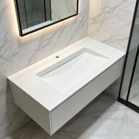 China SOLID SURFACE RECESSED RECTANGLE INTEGRATED VANITY BASIN,SOLID SURFACE RECESSED SINK, RECTANGULAR INTEGRATED VANITY BASIN, SEAMLESS ARTIFICIAL STONE COUNTER SINK, for sale