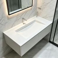 China SOLID SURFACE RECESSED RECTANGLE INTEGRATED VANITY BASIN,SOLID SURFACE RECESSED SINK, RECTANGULAR INTEGRATED VANITY BASIN, SEAMLESS ARTIFICIAL STONE COUNTER SINK, for sale