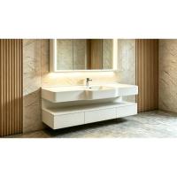 China SOLID SURFACE INTEGRATED WALL HUNG VANITY SINK，SOLID SURFACE VANITY SINK, WALL HUNG INTEGRATED BATHROOM SINK, SEAMLESS ARTIFICIAL STONE BASIN, for sale