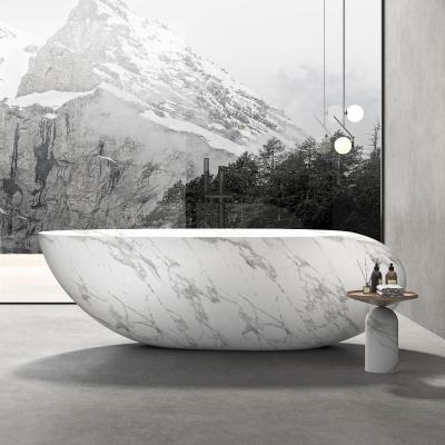 China Solid Stone Soaking Tub for Luxury Villa & Hotel Bathroom for sale