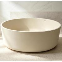 China Travertine Stone Texture Solid Surface Freestanding Tub for sale