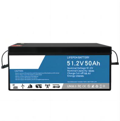 China Waterproof LifeP04 Lithium Battery SLA Replacement 51.2V 50AH With Bluetooth for sale