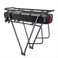 China 10S4P 36V/48V Lithium Electric Bike Battery Black Rear Hanger Tail Series 10.4AH for sale