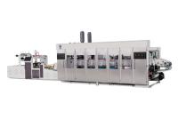China Full automatic high speed flexo  printing slotting rotary die cutting inline folder gluer strapping machine for sale