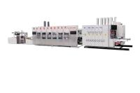 China Full automatic high speed flexo  printing slotting rotary die cutting inline folder gluer strapping machine for sale