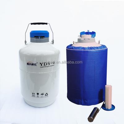 China Cryogenic Transporte Semen Tank for Bovine Artificial Insemination 6 Liter Capacity for sale