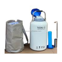 China Gray Aluminum Alloy Semen Tank for Farm Bull Semen Storage 3L Nitrogen 6 Canisters for sale