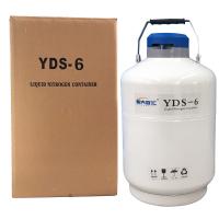 China Gray Aluminum Alloy Semen Tank for Farm Bull Semen Storage 3L Nitrogen 6 Canisters for sale