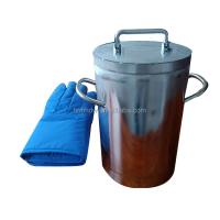 China Cryogenic Small Bearings Ultra Low Temperature Frozen Workpieces Insulating Liquid Nitrogen Bucket 3liter for sale