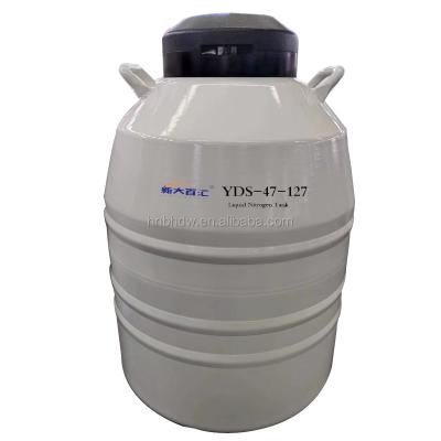 China cryogenic freezing specimens liquid nitrogen storage 47 liters YDS-47/127 with rack for farm frozen Semen for sale