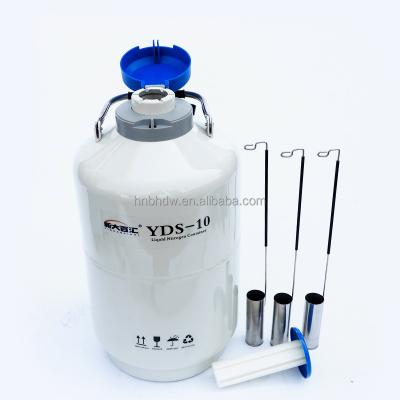 China 10liter farm frozen cells sample artificial insemination liquid nitrogen store semen tank for sale