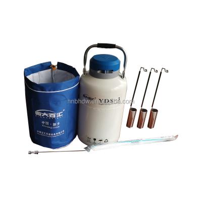 China breeding storages cryogenic tank semen tank nitrogen 3liter farm bull semen tank semen storages for sale