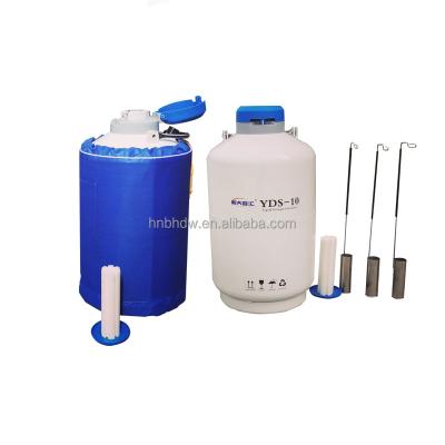 China 10L Bull Semen Storage Container Portable Liquid Nitrogen for Biological Samples for sale