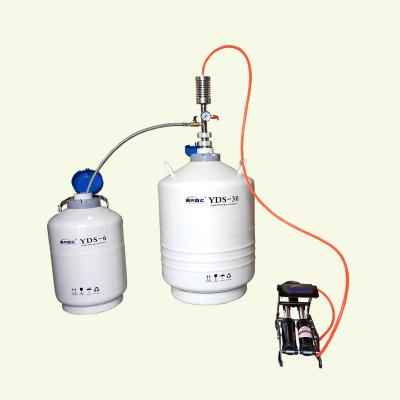 China Manual Pump for Transferring Liquid Nitrogen to Small PTFE Milling Tank Aluminum Alloy for sale