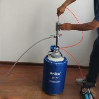 China Manual Pump for Transferring Liquid Nitrogen to Small PTFE Milling Tank Aluminum Alloy for sale