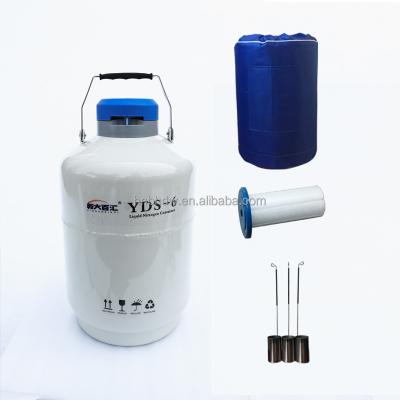China bovin semen cell frozen storage tanks YDS6/10/20 liter  liquid nitrogen container flask for sale