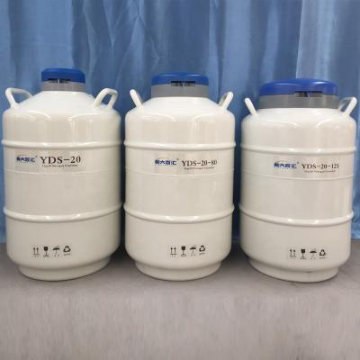 China YDS-20 80mm nitrogen dewar liquid nitrogen  tank prices for a Long Biological specimens and Save Animals for sale