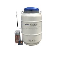 China laboratory 20 liter 125mm big mouth liquid nitrogen tank frozen bacterial strains storage cryotubes with freeze drawer for sale