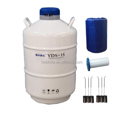 China 15L Capacity YDS15-50 Cattle Storage Semen Tank Liquid Nitrogen Dewar Flask for Storage for sale