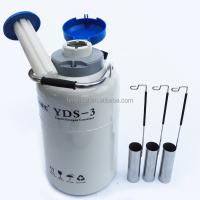 China Bull Semen Storage Tank Liquid Nitrogen Container 3L Cryogenic Flask for Medical Research for sale