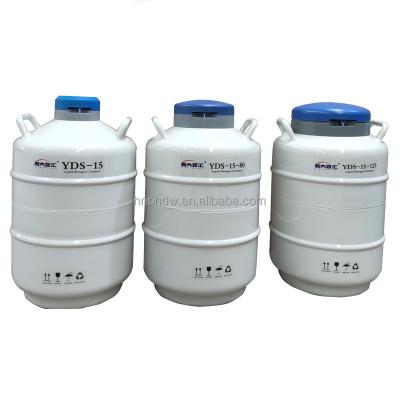 China 15L Semen Storage Liquid Nitrogen Tank with Aviation Aluminum and Plug Accessories for sale